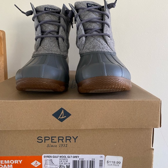 Sperry | Shoes | New In Box Sperry Grey Wool Duck Boot Size 85 | Poshmark
